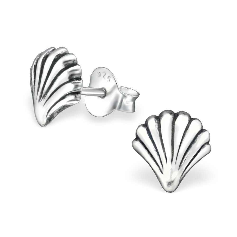 Sterling Silver Scallop Shell Studs - Jewellery-Earrings : Mariposa ...